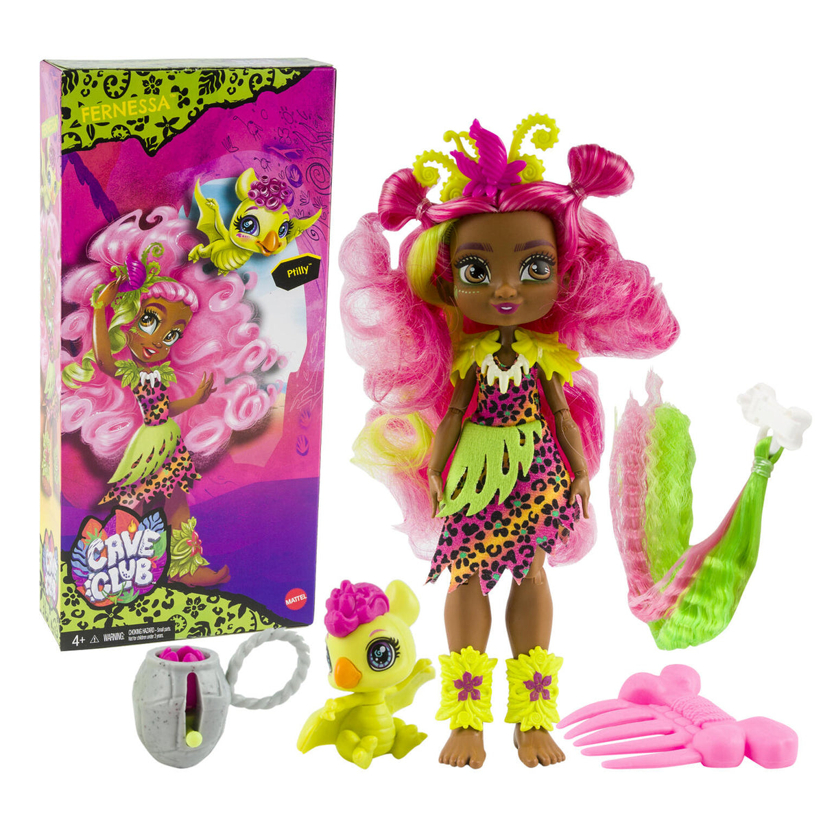 Cave Club Fernessa & Ptilly Playset - Mattel (6 Pieces) – littlemimos